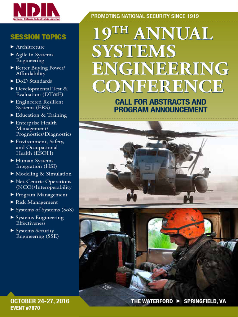 Annual Se Conference - 2016 | PDF | Systems Engineering | Engineering