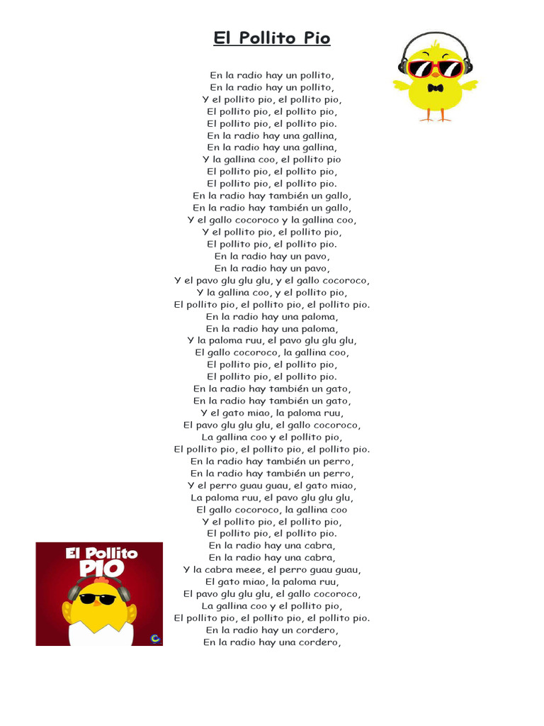 El Pollito Pio | PDF | Pollo | Ganado