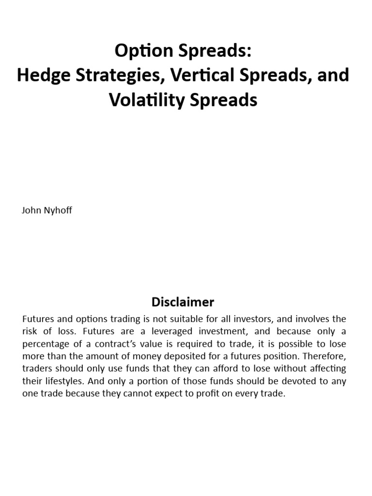 Option Spreads - Hedge & Spread Strategies | PDF | Option (Finance ...