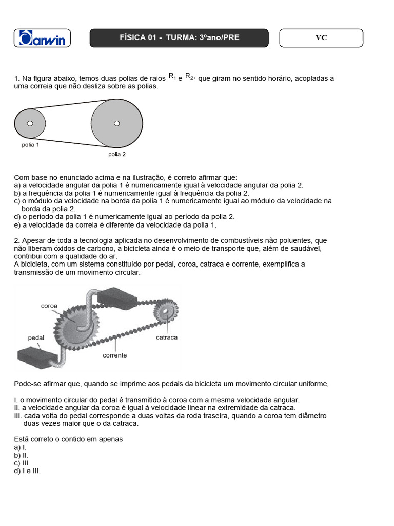 Exercicios Sobre o MCU | PDF | Engrenagem | Frequência