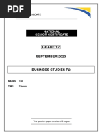 GP Business Studies Grade 12 September 2024 P2 and Memo | PDF