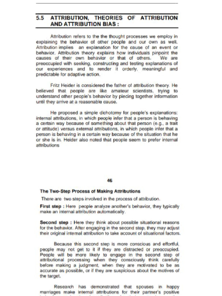 Attribution | PDF | Prejudices | Psychology