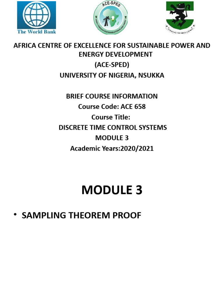 Module 3 SAMPLING THEOREM PROOF | PDF | Spectral Density | Fourier Analysis Module 3 SAMPLING THEOREM PROOF | PDF | Spectral Density | Fourier Analysis