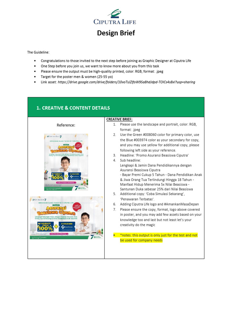 Design Brief Ciputra Life - Ok | PDF | Image Processing | Graphics