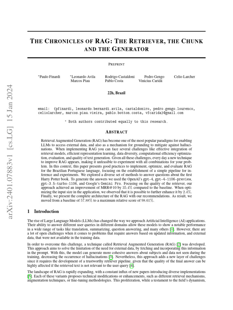 The Chronicles of RAG | PDF | Information Retrieval | Accuracy And ...