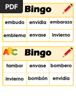 Bingo de Palabras 40 Cartones | PDF | Ocio