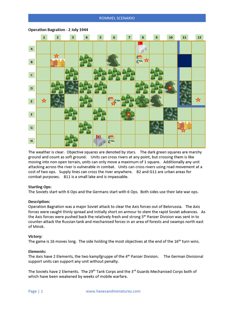 Operation Bagration Game Scenario | PDF | Armoured Warfare | World War II