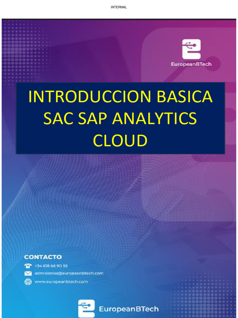 Intro SAP SAC | PDF | Archivo de computadora | Computación en la nube