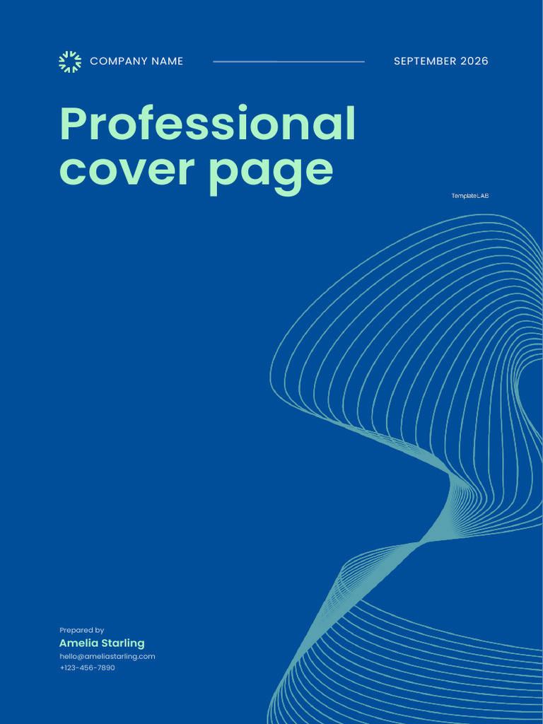 Professional Cover Page Template | PDF
