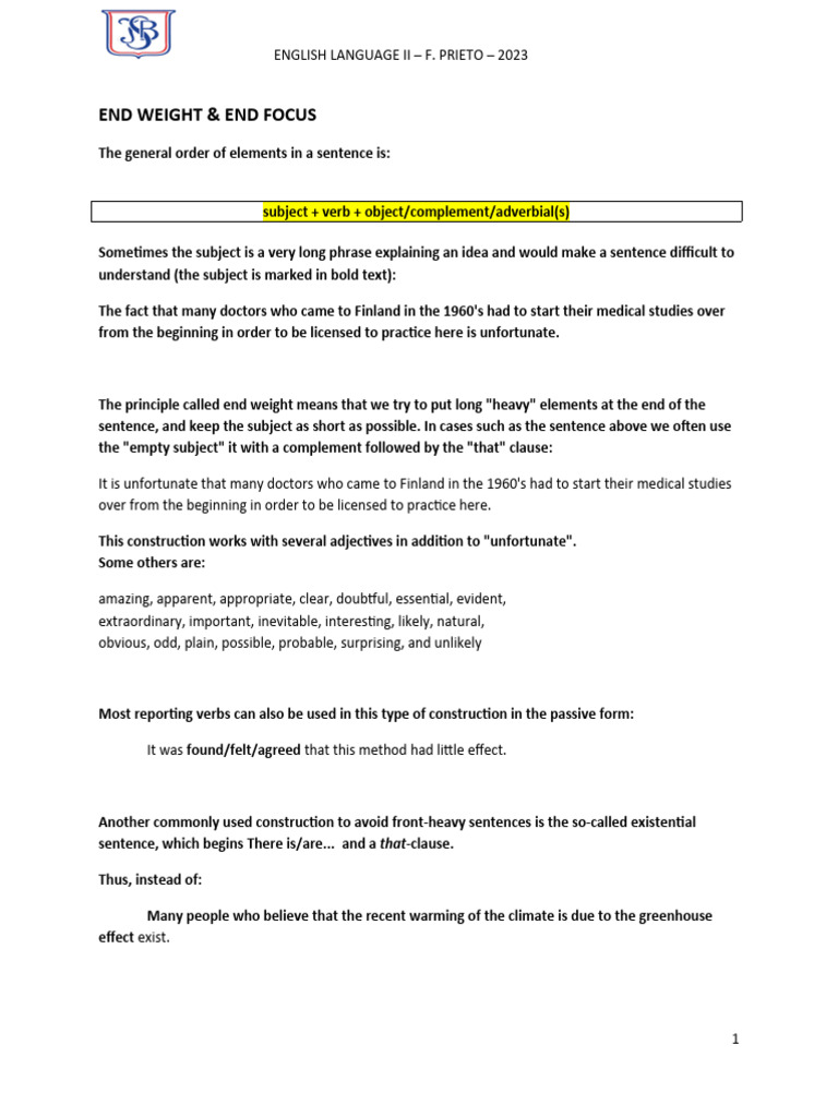 Unit 4 Structures and Princ Students | PDF | Verb | English Language