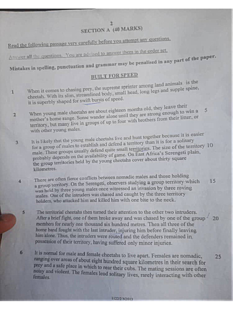 English Paper 2 | PDF