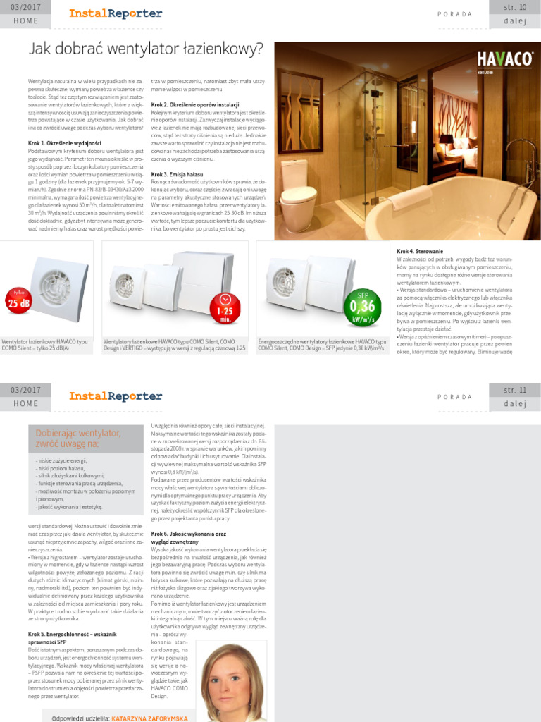 IR 2017 03 Porada Jak Dobrac Wentylator Lazienkow | PDF