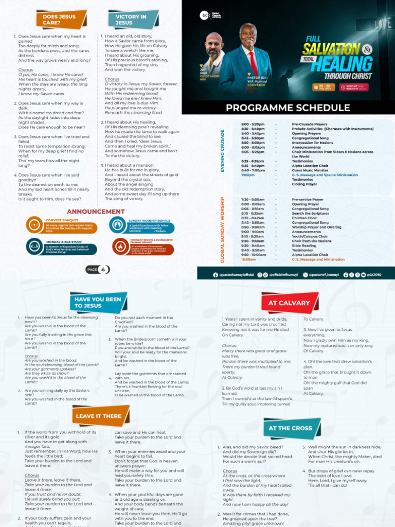 Global Crusade Programme-2 | PDF