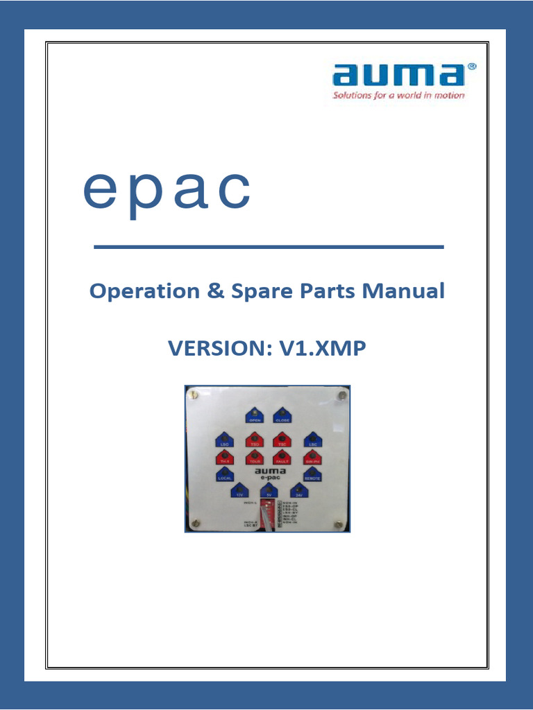 EPAC Operation & Spare Parts Manual | PDF | Printed Circuit Board | Switch