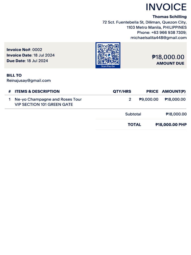 Invoice 0002 Pdf
