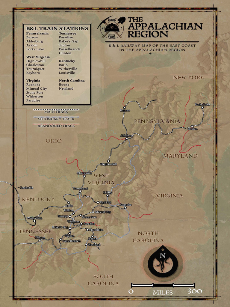 Old Gods Of Appalachia - Railway Map Of The Appalachia Region_hgLj3J | PDF