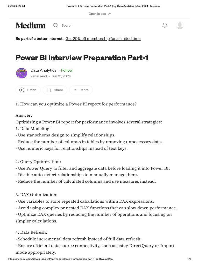 Power BI Interview Preparation Part-1 - by Data Analytics - Jun, 2024 ...