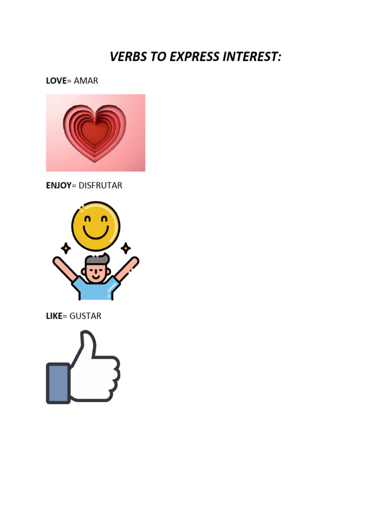 VERBS TO EXPRESS INTEREST | PDF