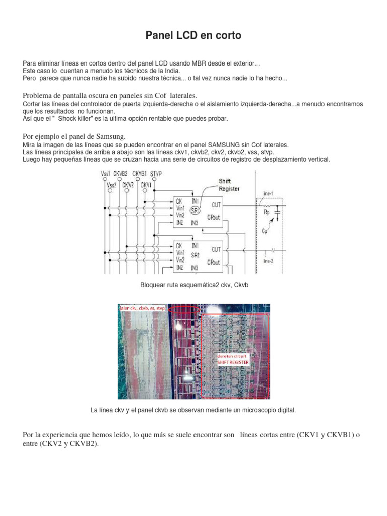 Panel LCD Aplicacion Shock Killer | PDF | Pantalla de cristal líquido | Placa de circuito impreso