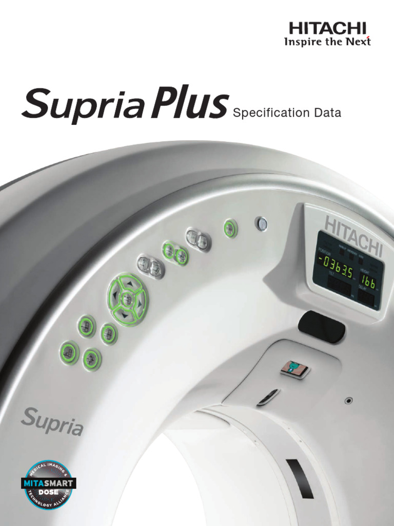 Supria Plus SPECIFICATION BROCHURE | PDF | Ct Scan | Absorbed Dose Supria Plus SPECIFICATION BROCHURE | PDF | Ct Scan | Absorbed Dose