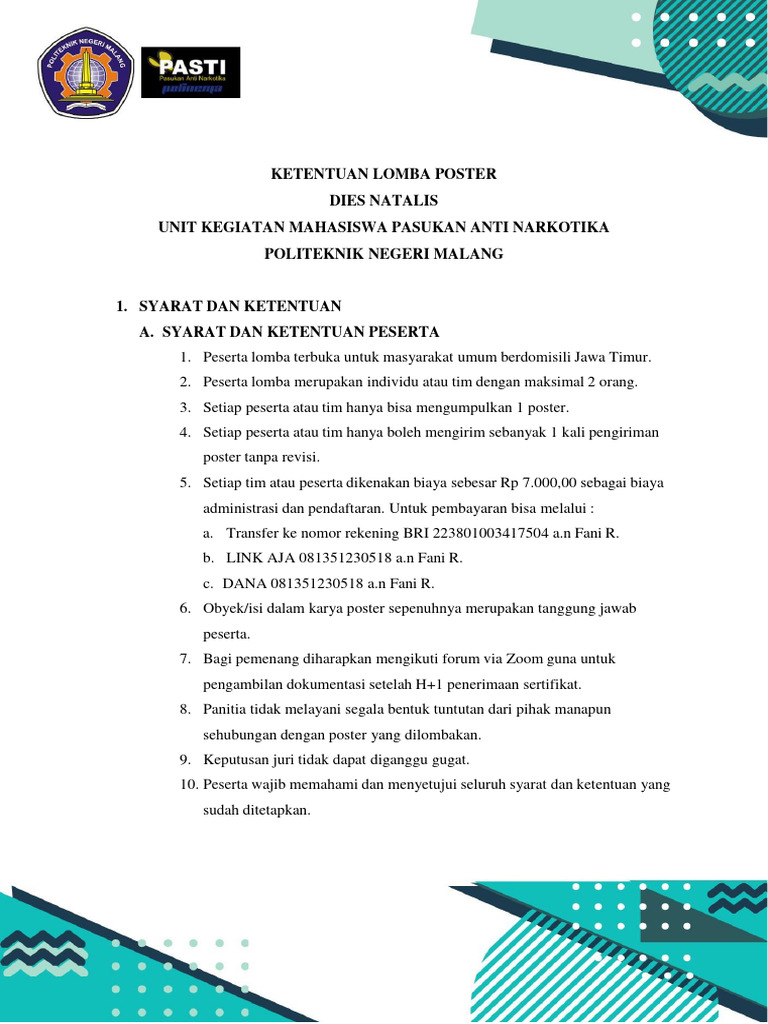 Booklet Lomba Poster 2021 | PDF