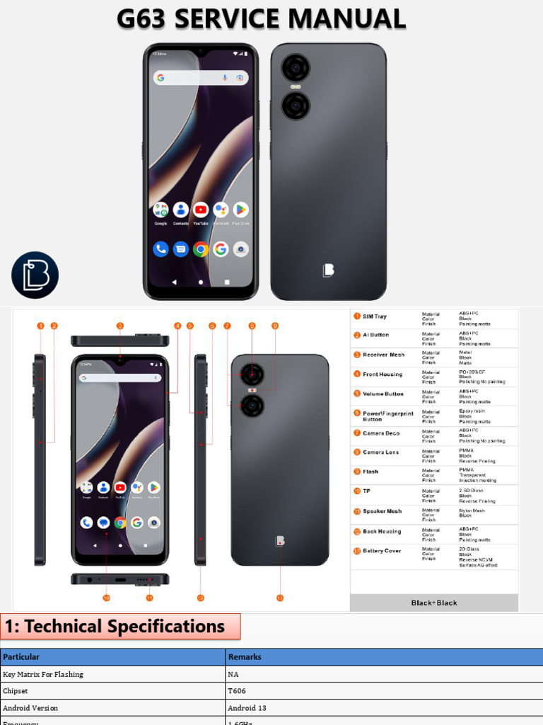G63 SERVICE MANUAL | PDF | Electrical Connector | Liquid Crystal Display