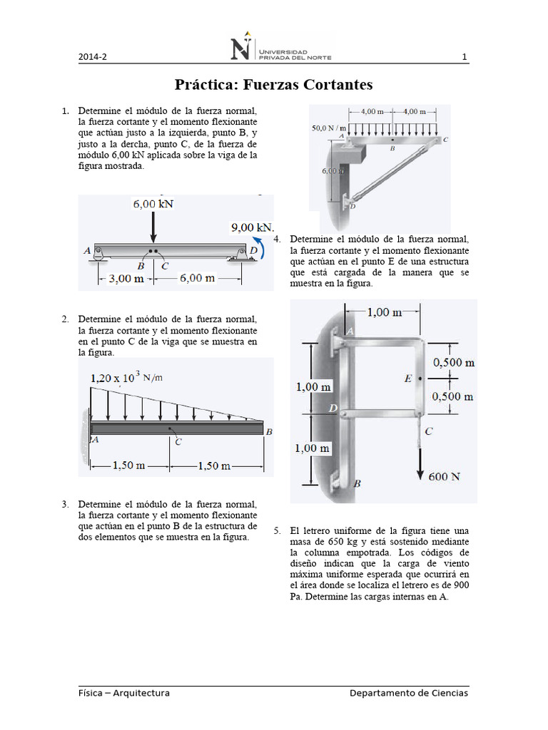 F - S13 - HT - Fuerzas Cortantes | PDF | Viga (Estructura)