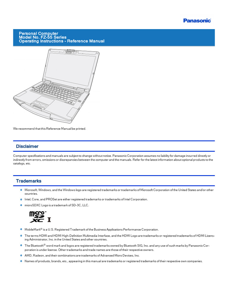 TOUGHBOOK 55 Reference Manual 11-19 | PDF | Computer Data Storage | Backup