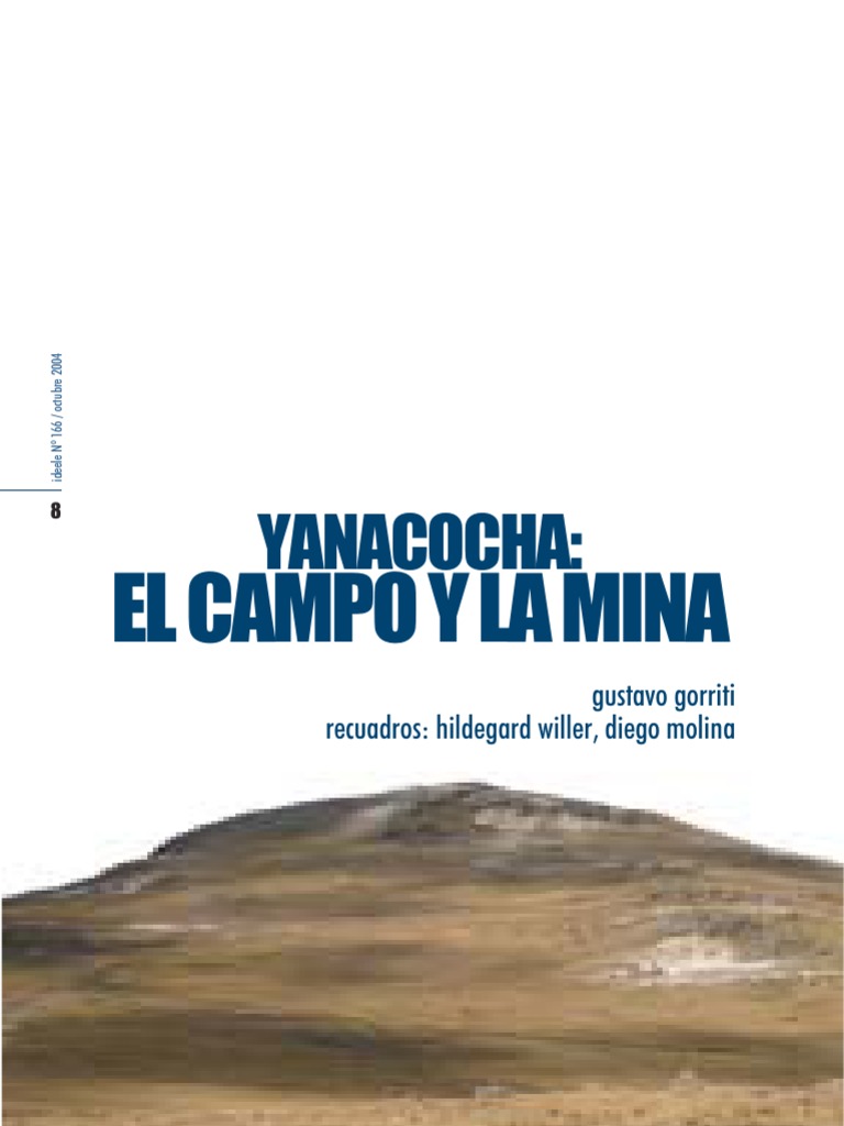 166 Yanacocha | PDF | Minería | Perú
