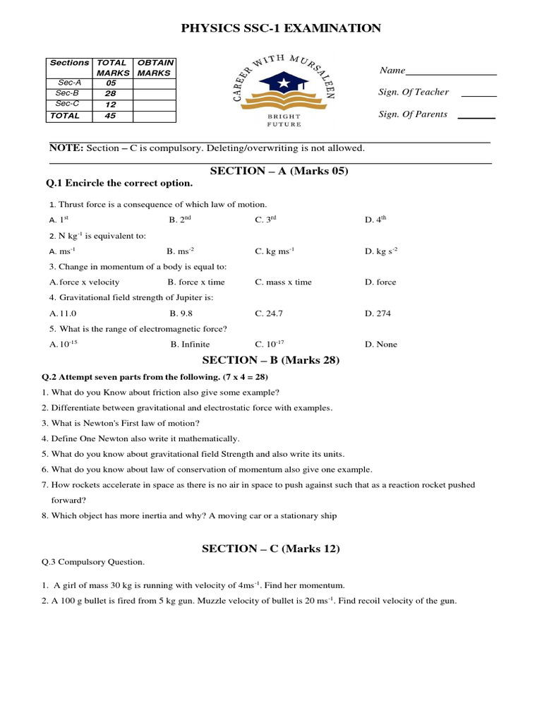 Physics Dynamics 1 Chap-1 | PDF