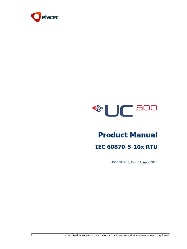 UC 500 IEC 60870-5-10x RTU Manual | PDF | Osi Model | Transmission ...