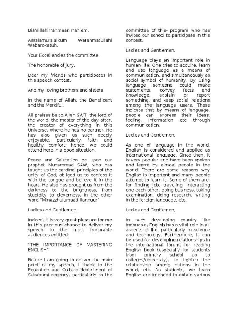 Importance of Mastering English | PDF | English Language | Communication