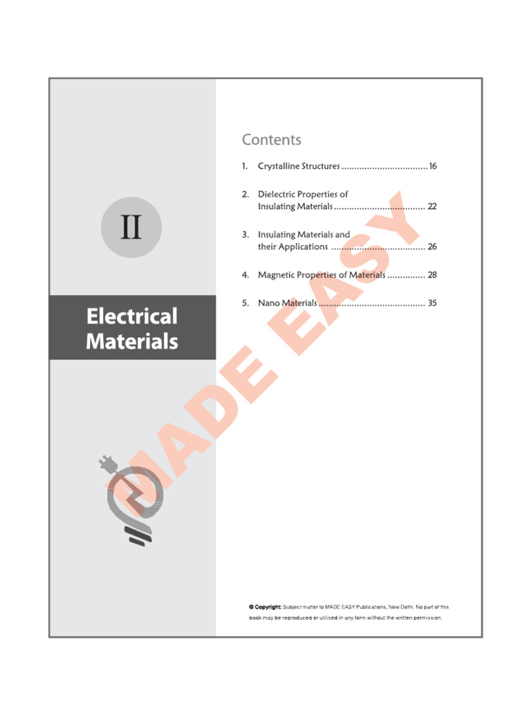 Electrical Materials Workbook | PDF