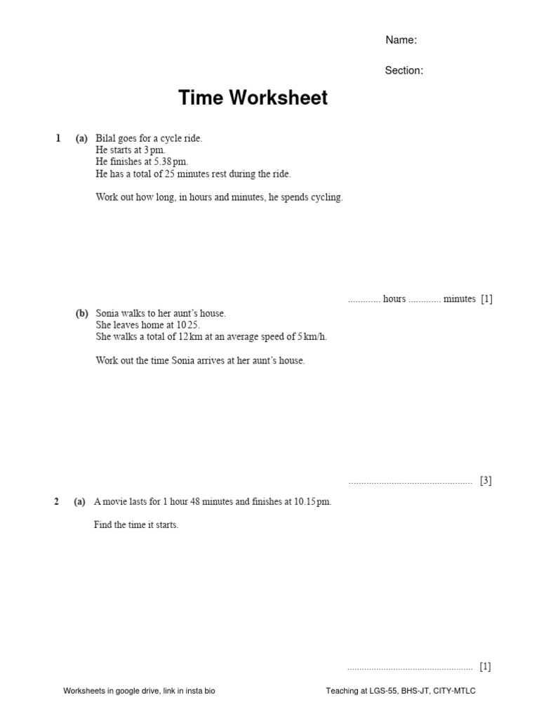 rightpdf_Time worksheet_ | PDF | Public Transport | Transport