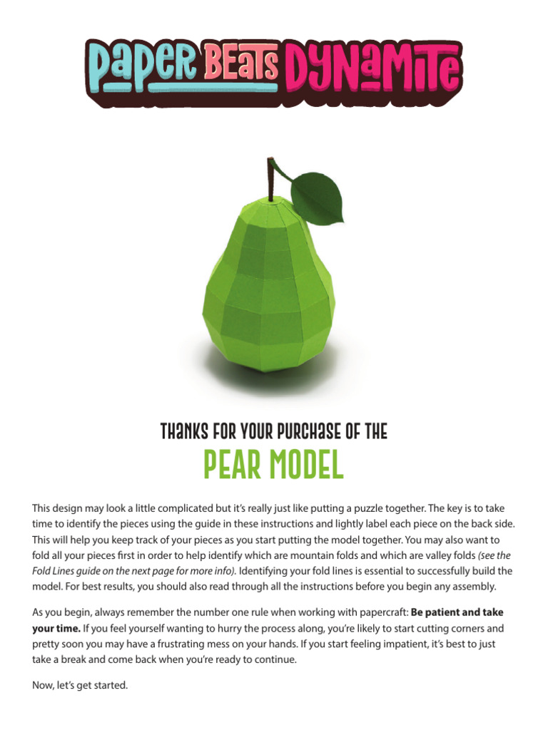 Instructions Pear | PDF | Adhesive