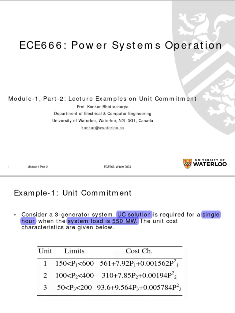 Unit Commitment | Download Free PDF | Engineering | Electromagnetism