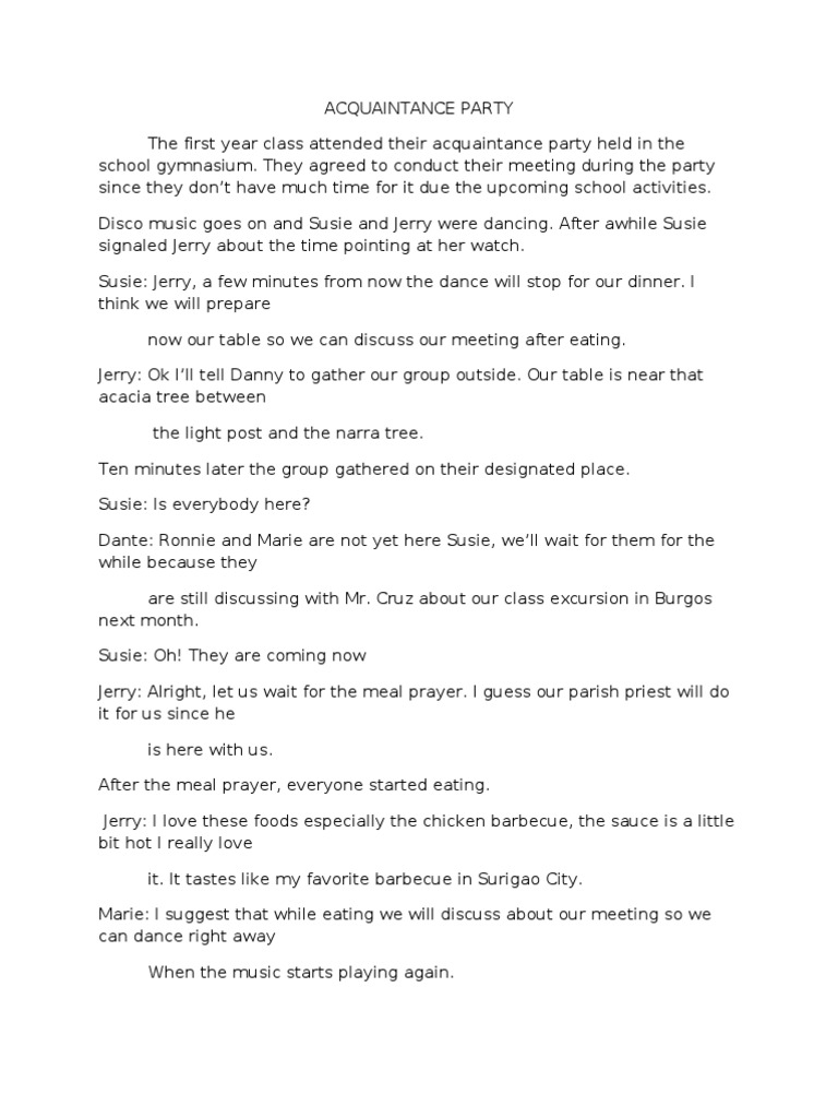 Acquaintance Party | PDF | Leisure