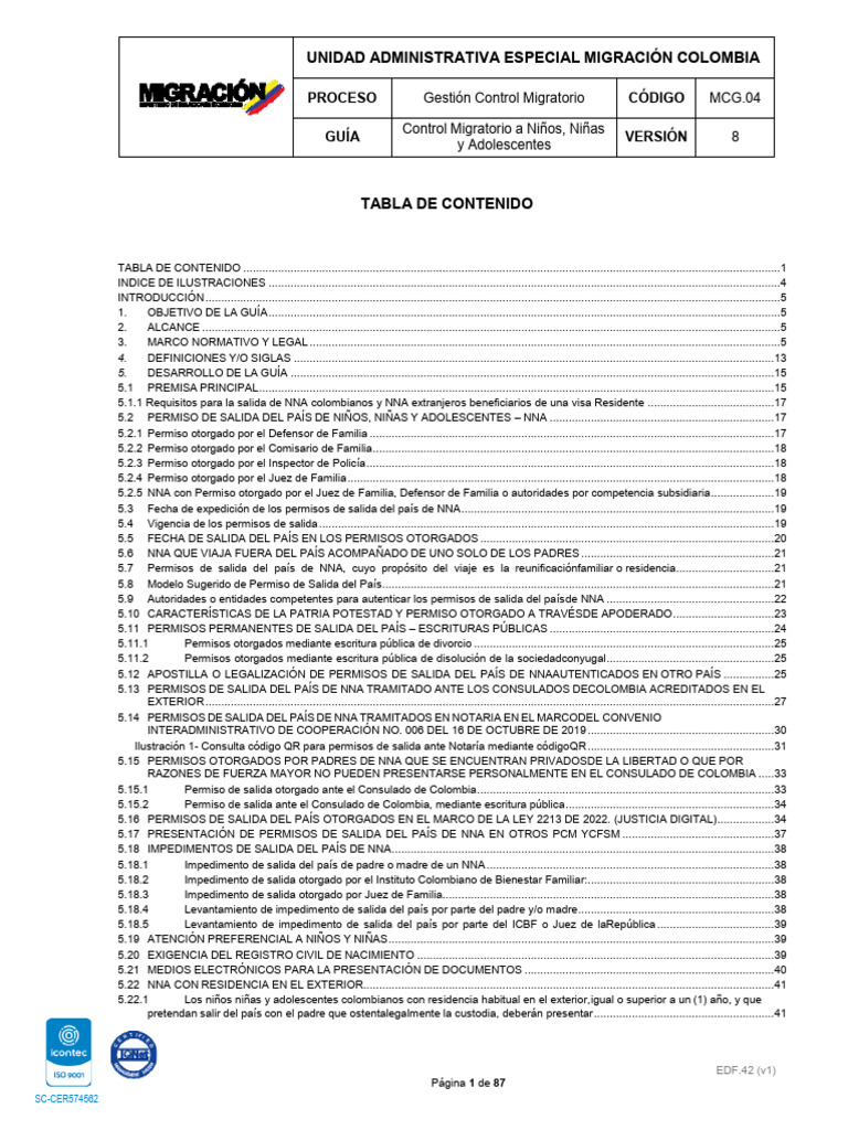 mcg04 Control Migratorio A Ninos Ninas y Adolescentes v8 | PDF ...