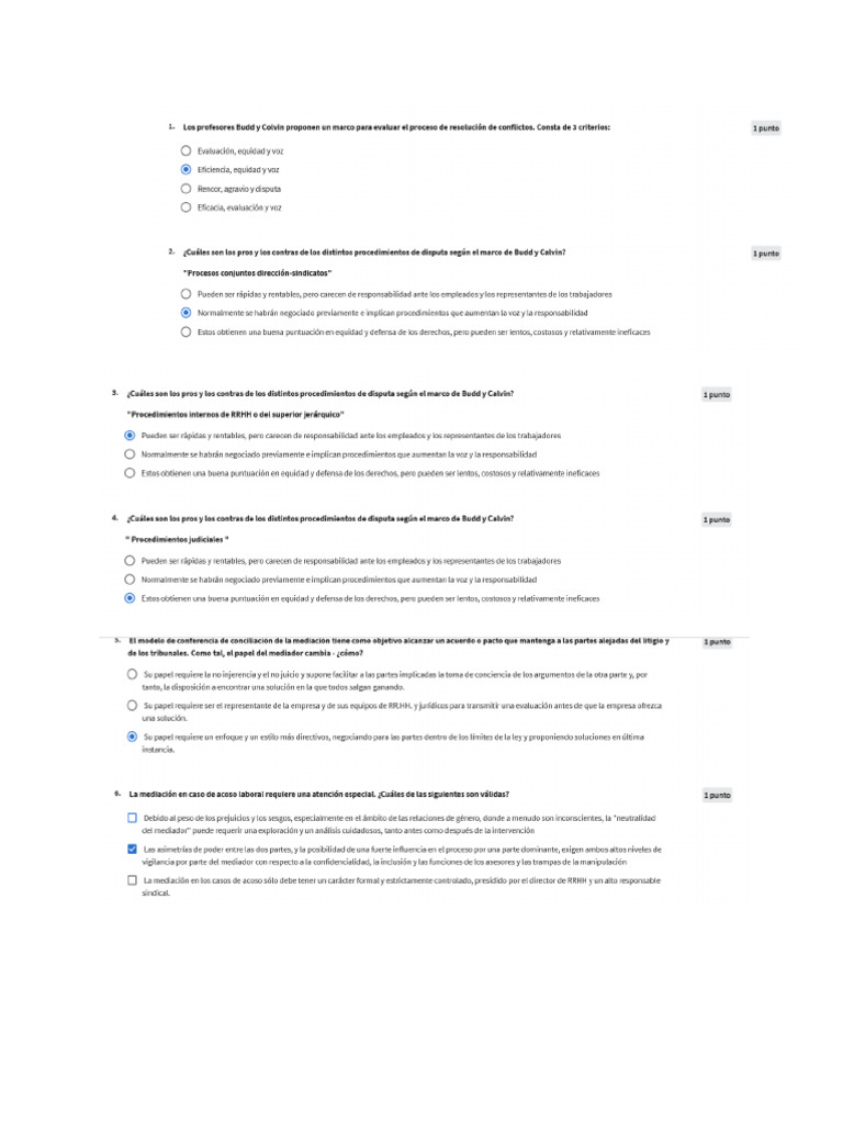 Cuest Final Mod 4 Coursera, Mediación y Resolución de Conflicto Respuestas | PDF