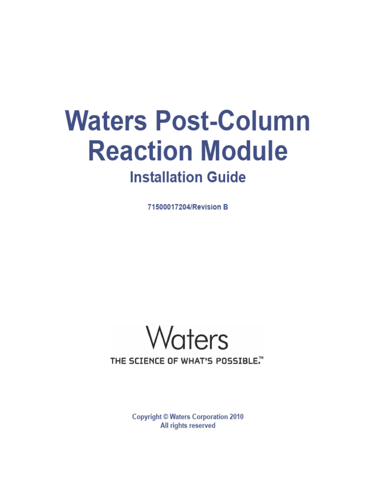 En Post Column Reaction Module | PDF | Electrical Connector | Chemical ...