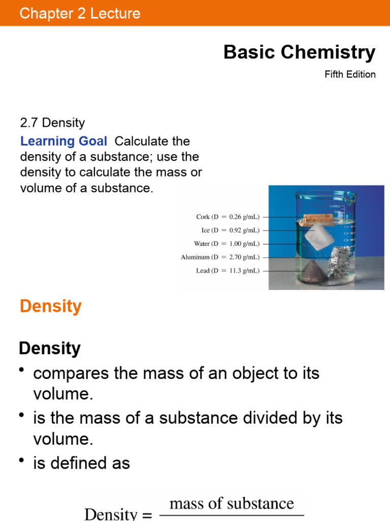 2 7 Density 5th Ed | PDF | Density | Volume