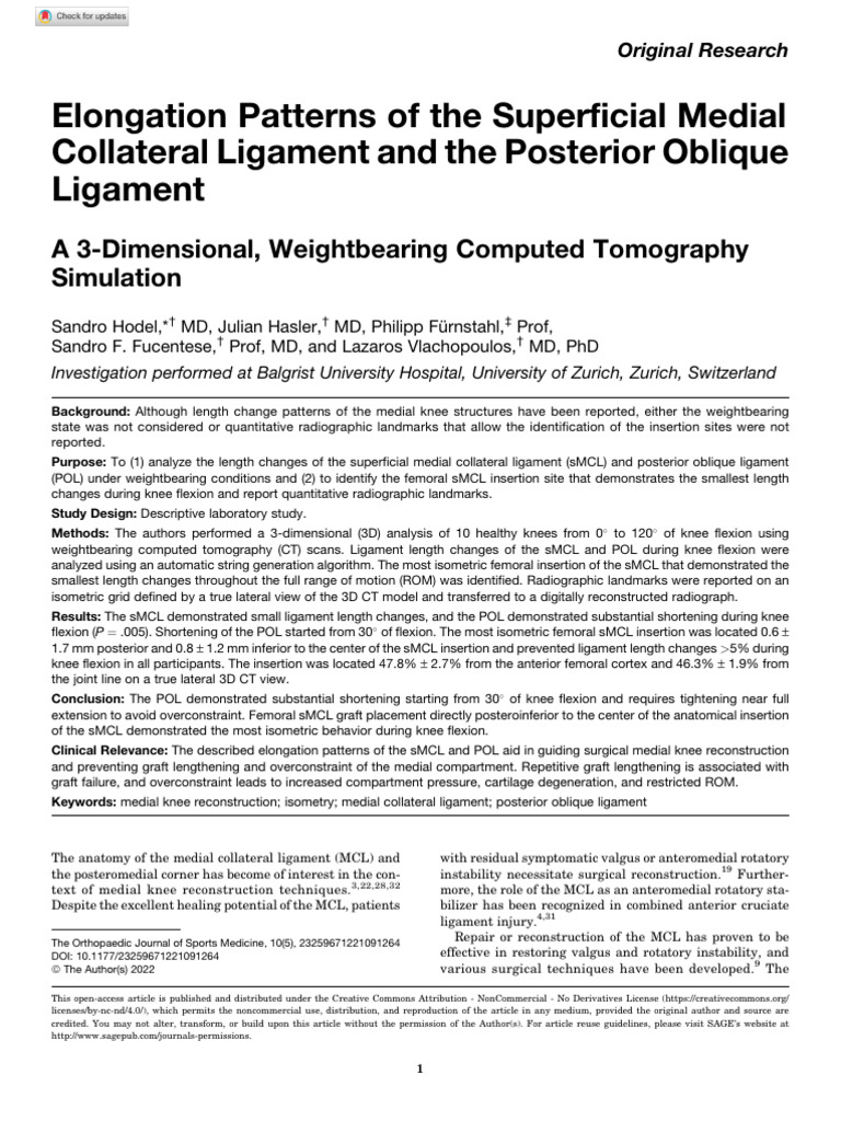Hodel Et Al 2022 Elongation Patterns of The Superficial Medial ...