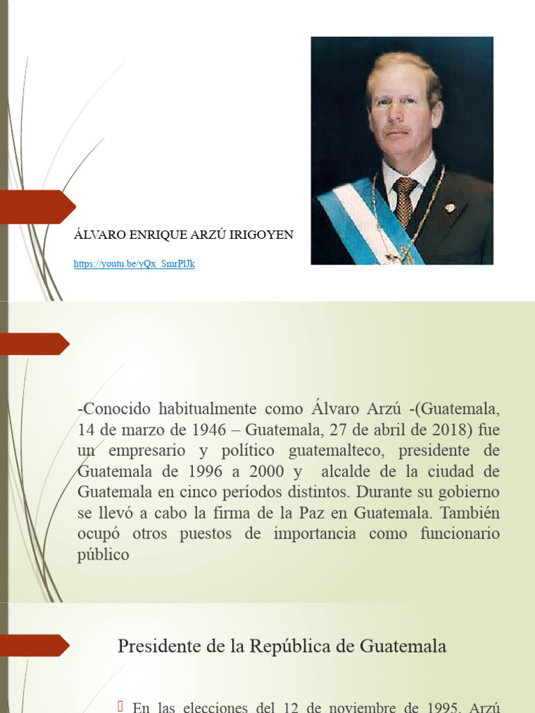 Alvaro Arzu | PDF | Guatemala | Gobierno