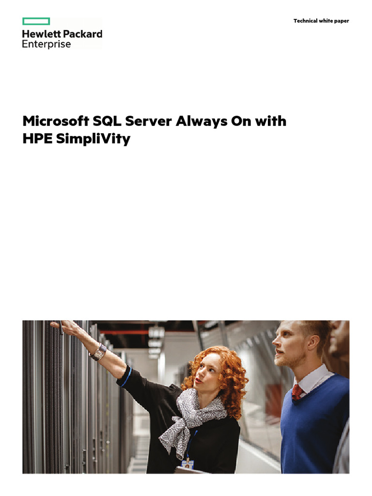 Microsoft SQL Server Always On With HPE Simplivity | PDF | Databases | Microsoft Sql Server