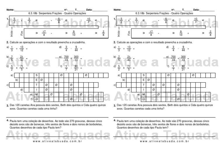 Operações Com Frações | PDF