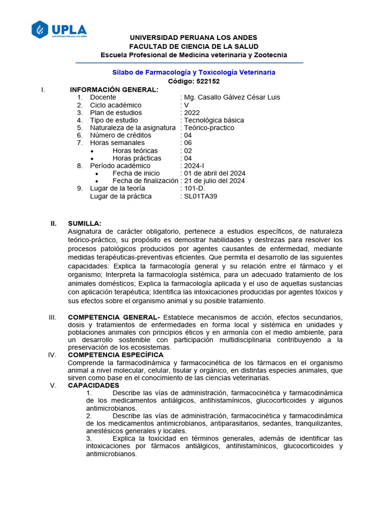 V - 522152 - Farmacología y Toxicología Veterinaria - MVZ | PDF ...