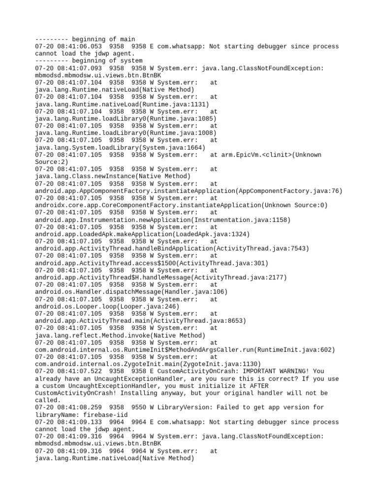 Logcat | PDF | Java (Programming Language) | Android (Operating System)