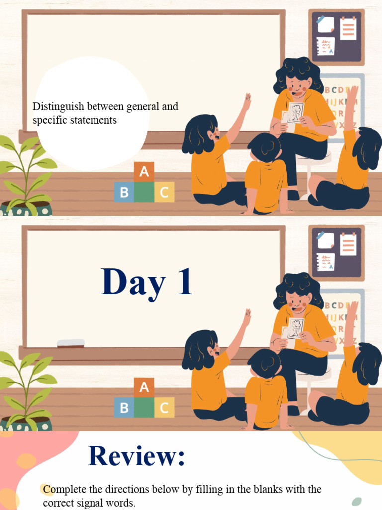 English4 Q3 Week3 PPT GeneralandSpecificStatements@edumaymay | PDF | Coconut | Planets