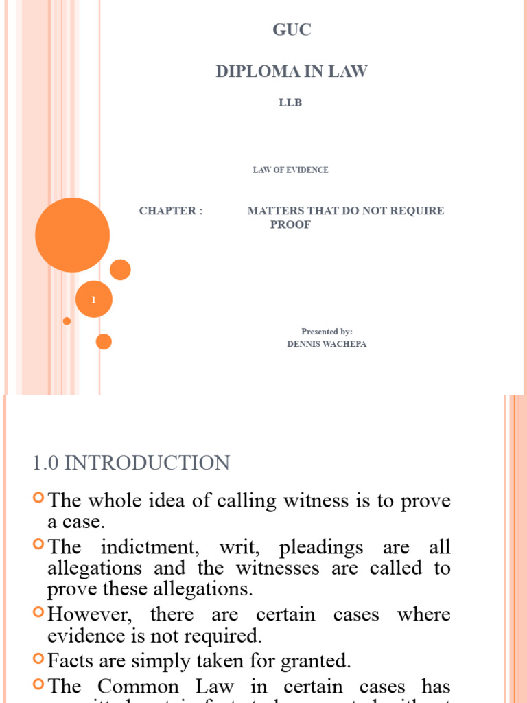 Evidence That Requires No Proof | PDF | Evidence (Law) | Insanity Defense