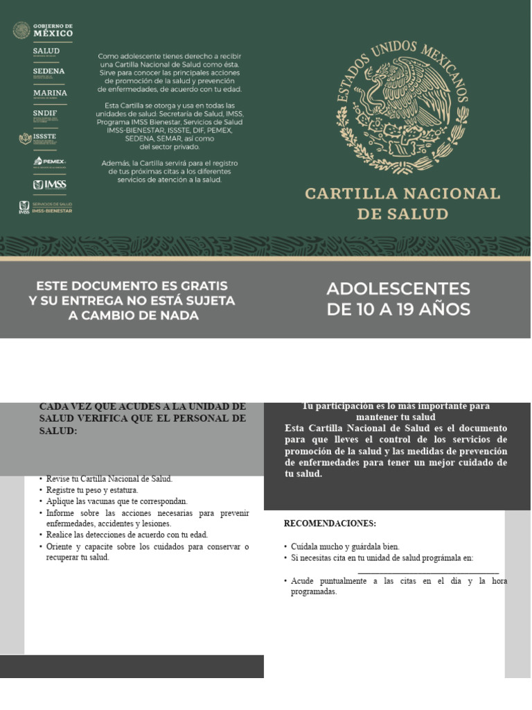 Cartilla Adolescentes 2023 | PDF | Control de la natalidad | El embarazo